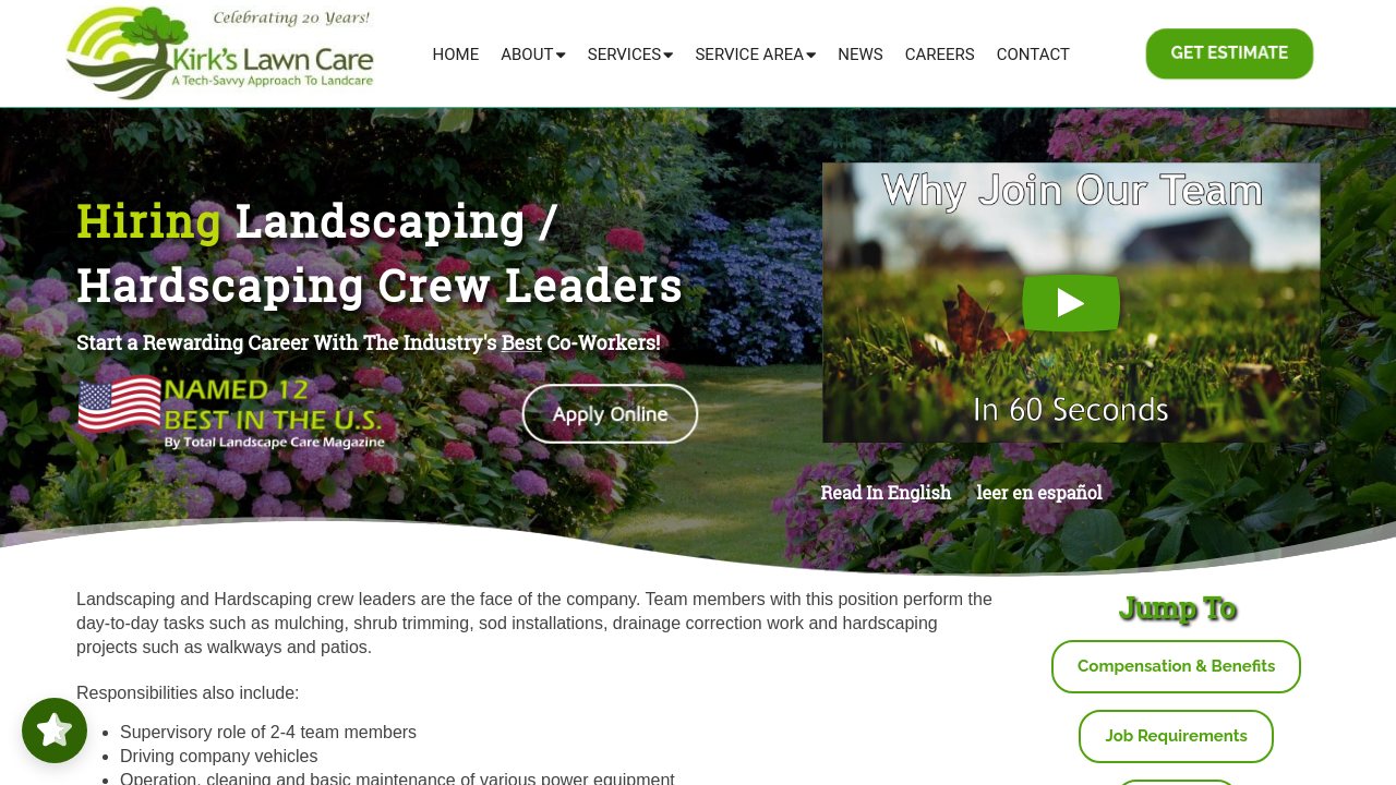 We're Hiring Landscaping / Hardscaping Crew Leaders - Excellent ...
